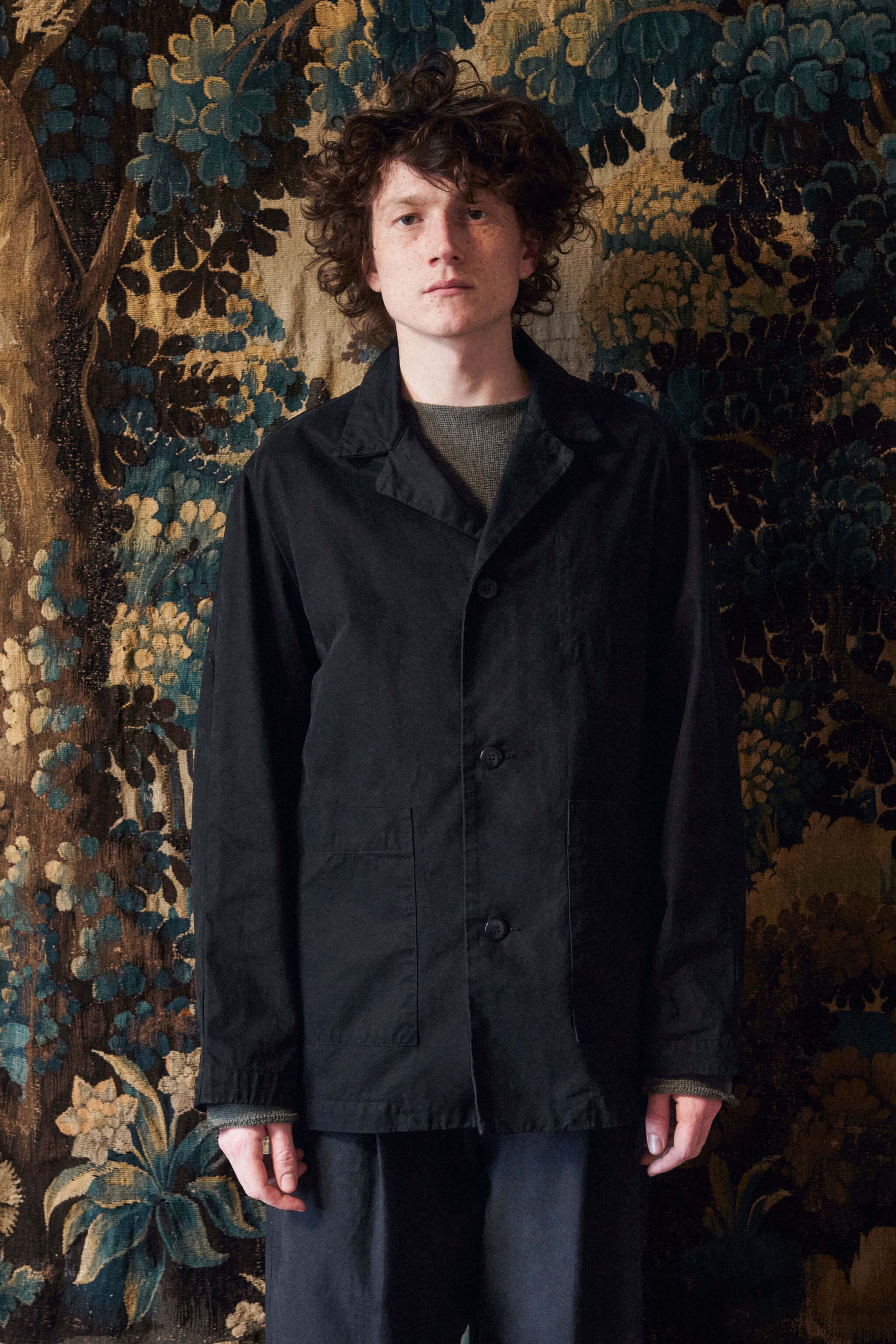 Oversized Workwear Unisex Mechanic Jacket - Cotton Canvas Black