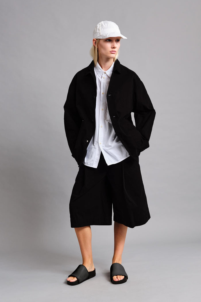 Oversized Workwear Unisex Mechanic Jacket - Cotton Canvas Black
